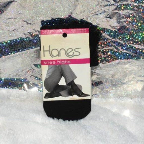 Hanes | Accessories | 4 For 2 Hanes Black Dress Knee High Tights Career ...